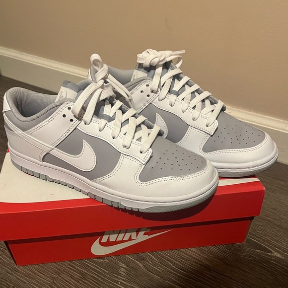 Nike | Shoes | Brand New Nike Dunk Low Retro White Grey | Poshmark